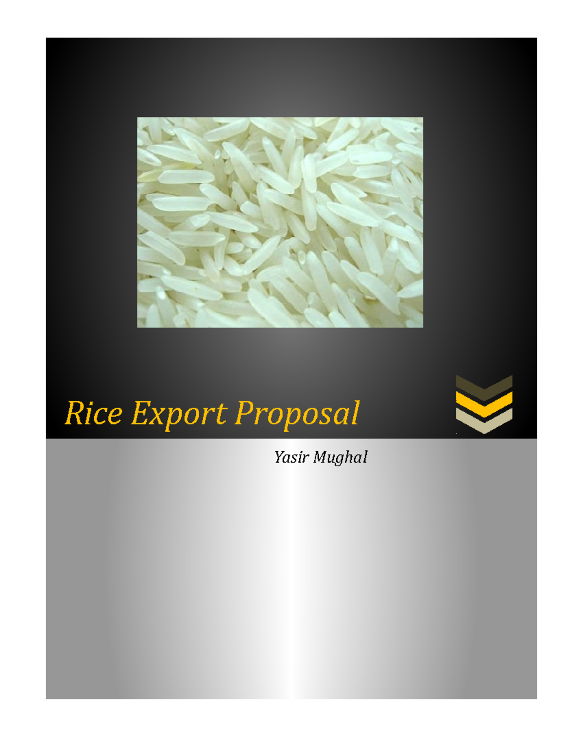 Rice Export Proposal - Introduction to business - Brajalal College ...