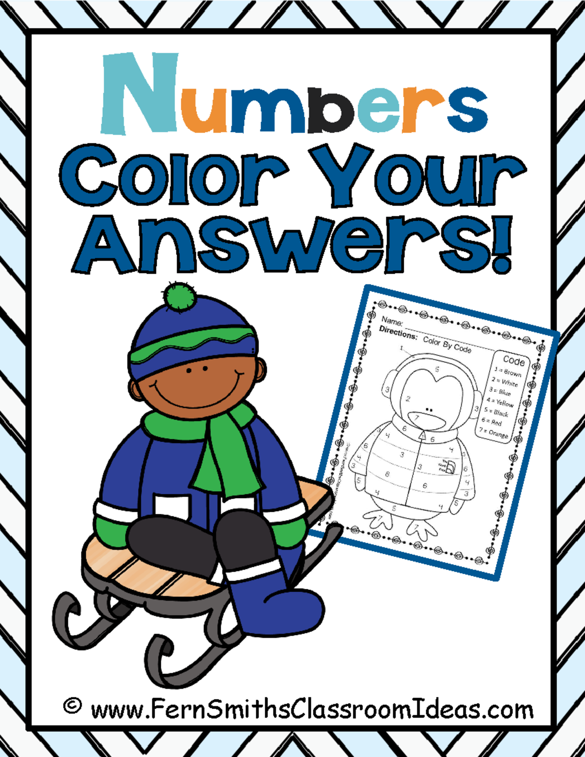 Penguin Color By Number Kindergarten Know Your Numbers Freebie-1 ...
