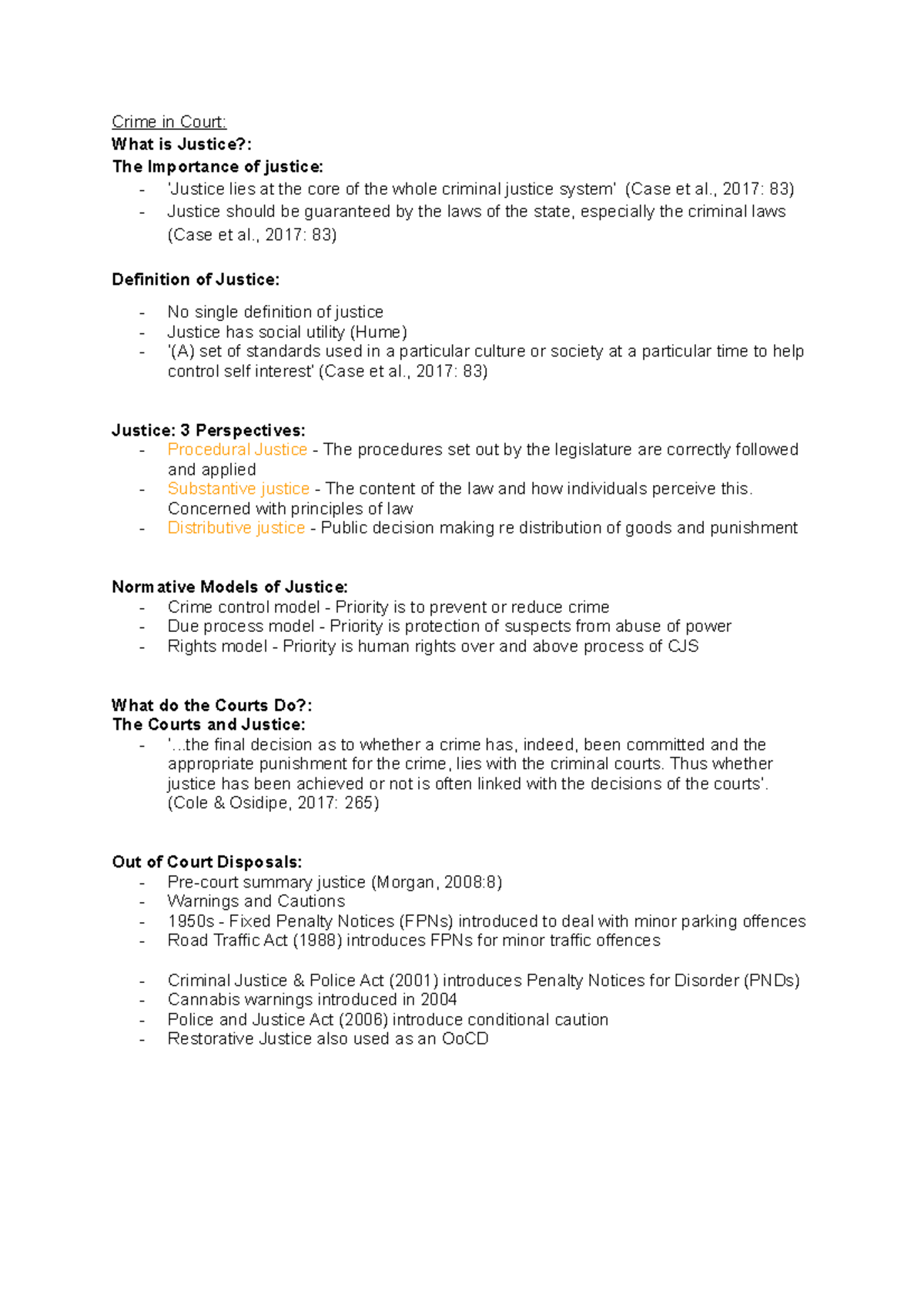 18 - Crime in Court - Lecture notes 18 - Crime in Court: What is ...