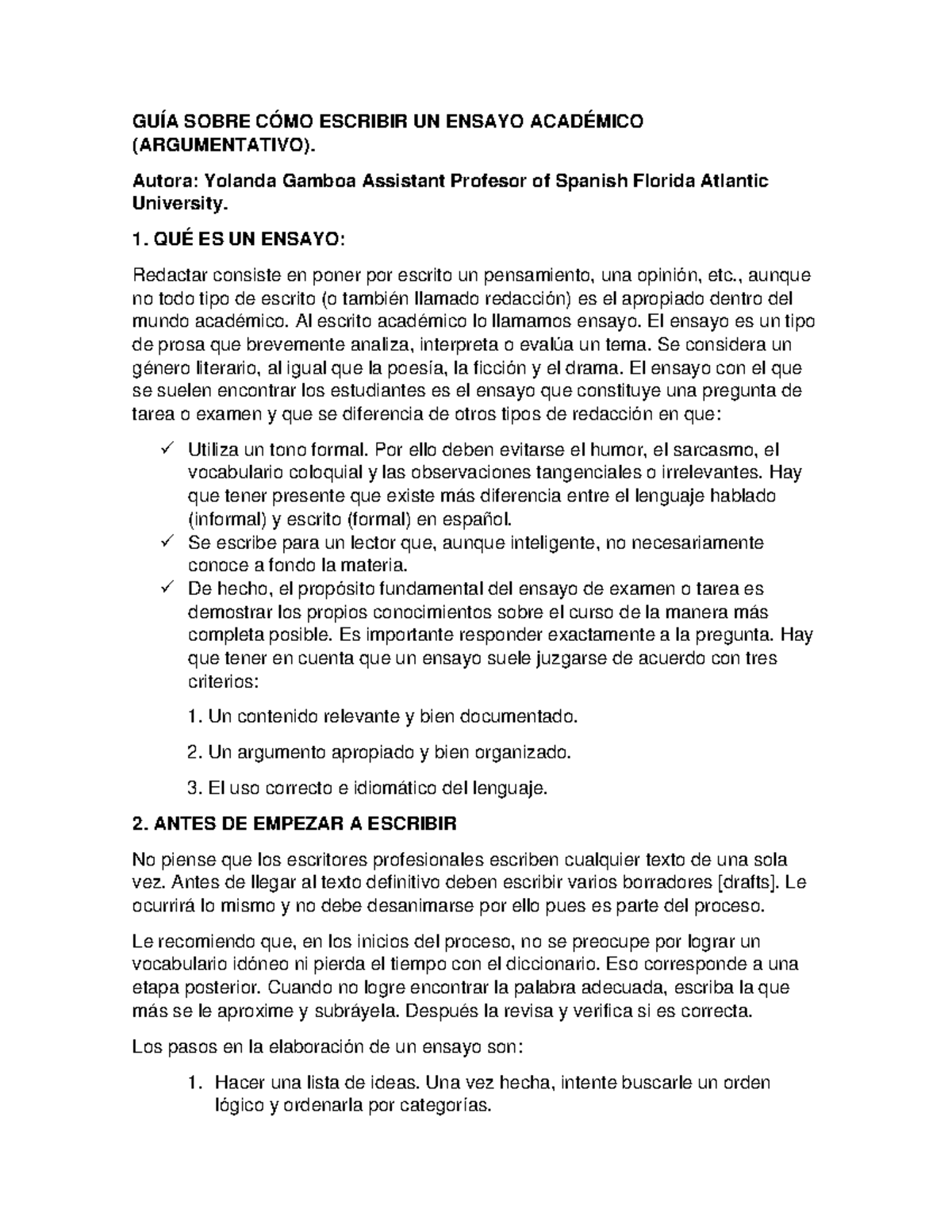 GUÍA Sobre CÓMO Escribir UN Ensayo Académico - comunicación y técnicas ...