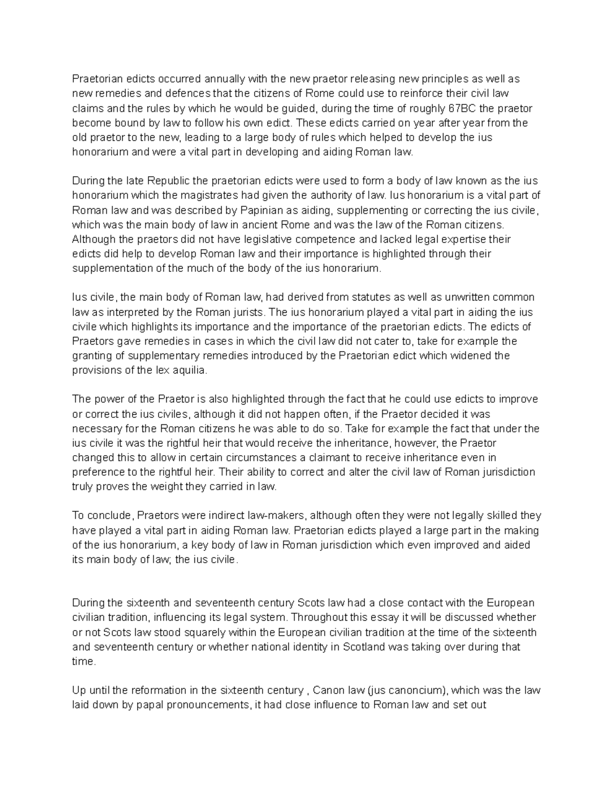 Praetor and the praetorian edict - Praetorian edicts occurred annually ...