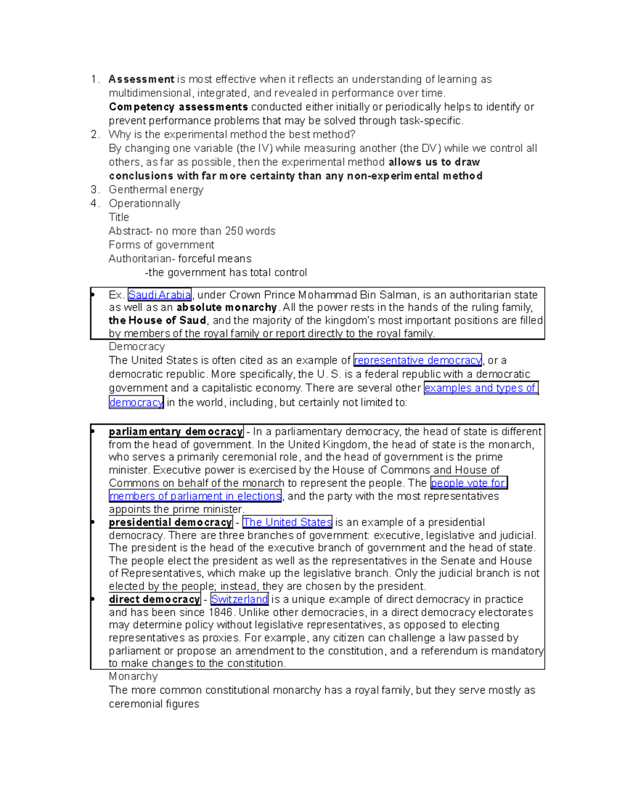 Discussion 2 - notes - Assessment is most effective when it reflects an ...