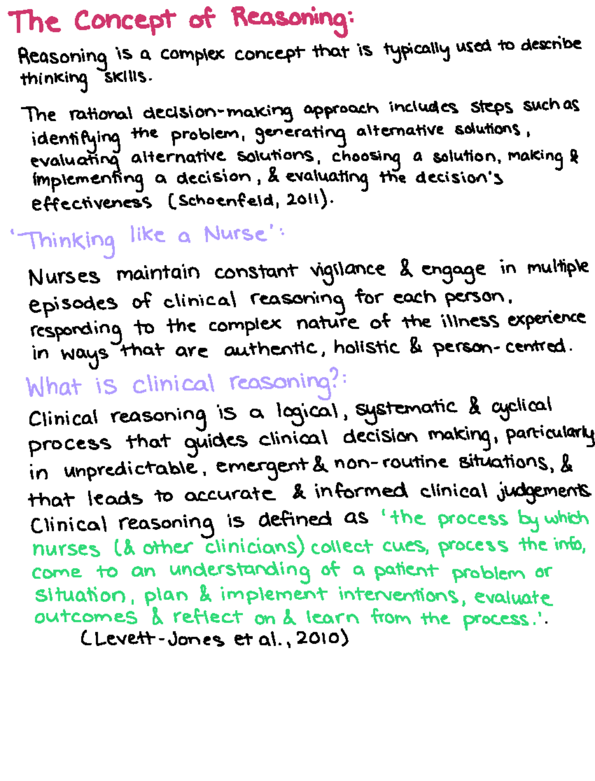 1040 W3 Lecture Lab And Tutorial Notes The Concept Of Reasoning Reasoning Is A Complex Concept