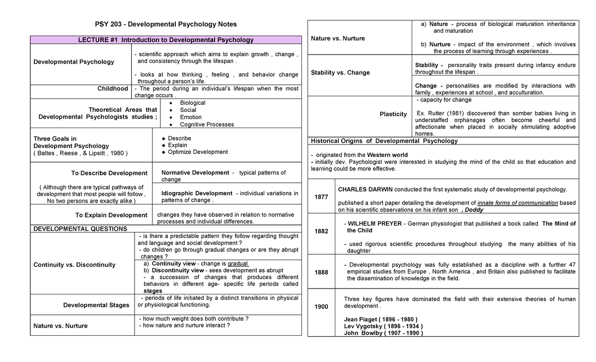 Developmental Psychology - looks at how thinking , feeling , and ...