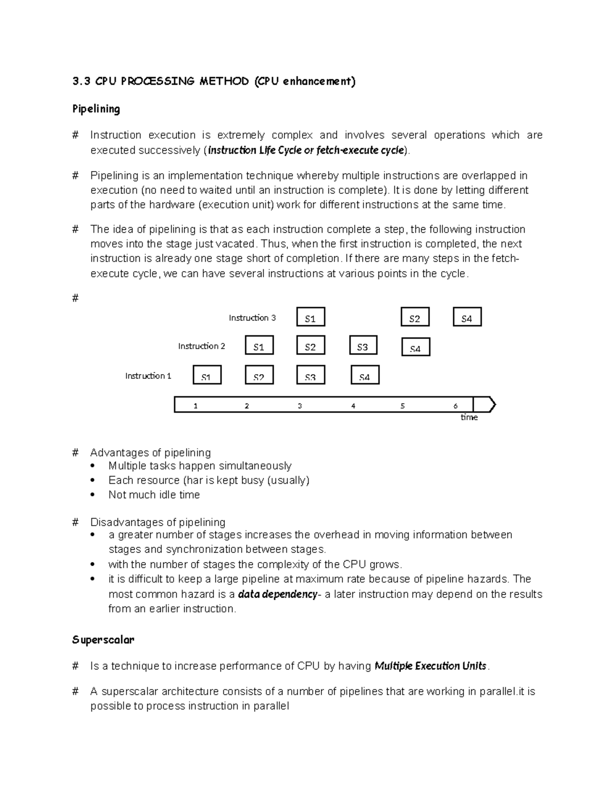 Chp3.3 cpu Processing Method - 3 CPU PROCESSING METHOD (CPU enhancement ...