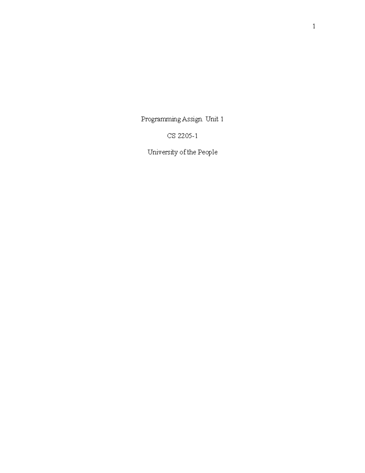 Programming Assig 1 Kdnmohsmfonsdfnsfmnlamfnmfho Dfmndfm 1 Programming Assign Unit 1 Cs