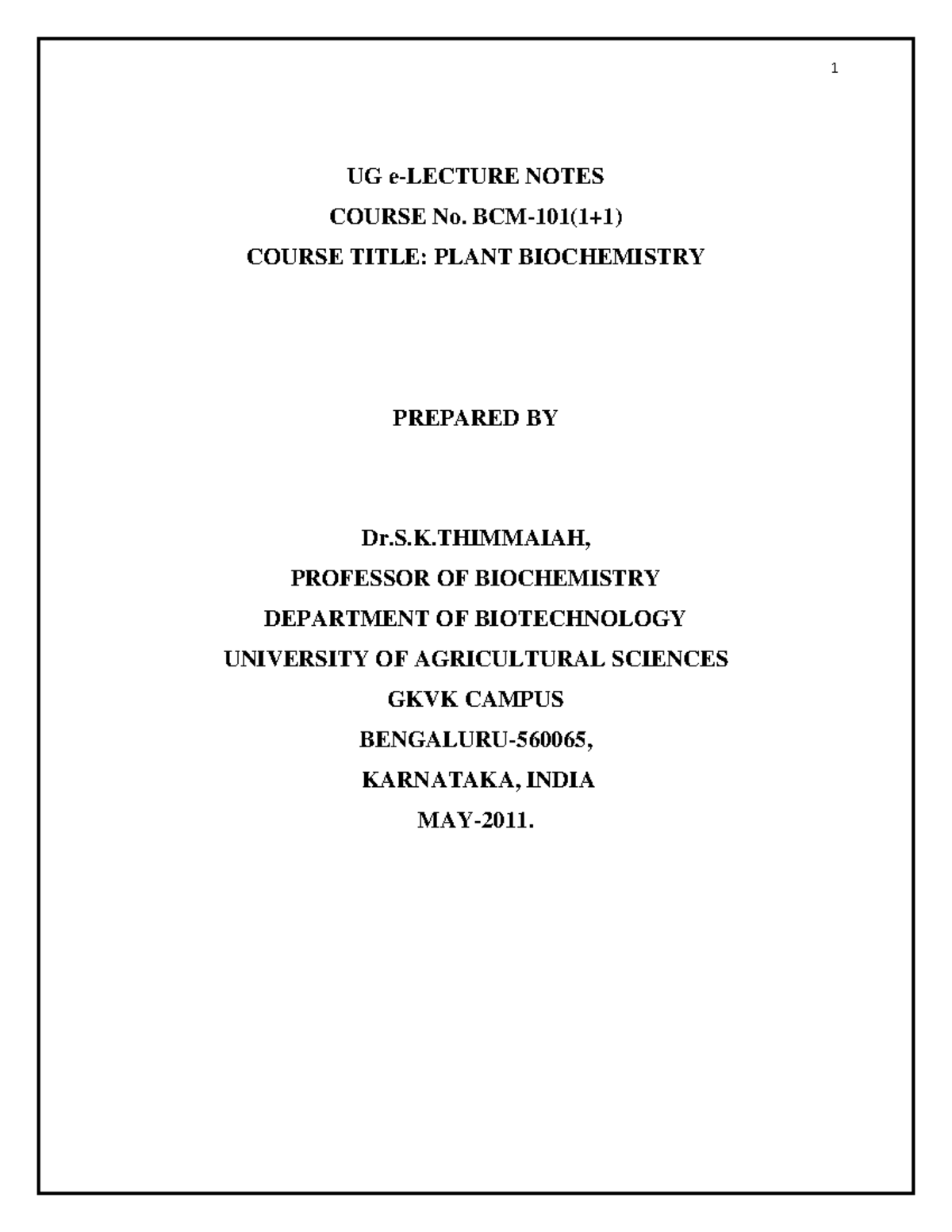 Biochemistry : Plant Biochemistry - Biomolecular components of plant ...