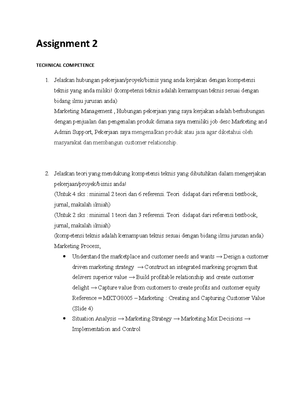 Assignment BDIndustrial 2 Charrel Chrissant 2101714313 - Assignment 2 TECHNICAL COMPETENCE ...