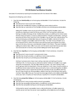 PSY 335 1-2 short paper - Psychological Testing Lauren Walters Southern ...