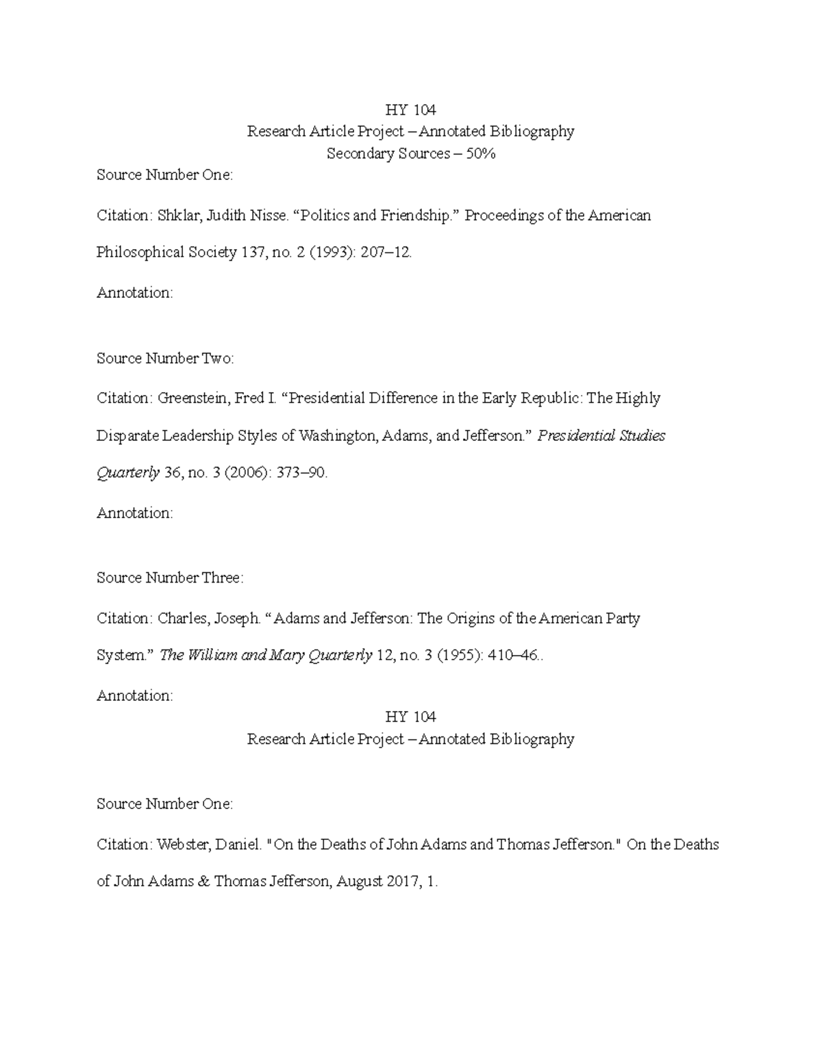 Autobiography notes - HY 104 Research Article Project – Annotated ...