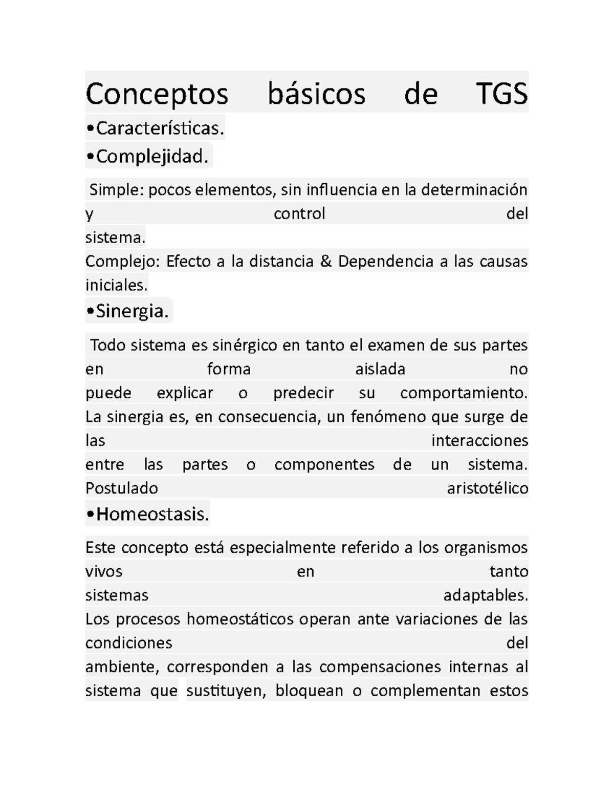 Conceptos básicos de TGS - Conceptos básicos de TGS •Características ...