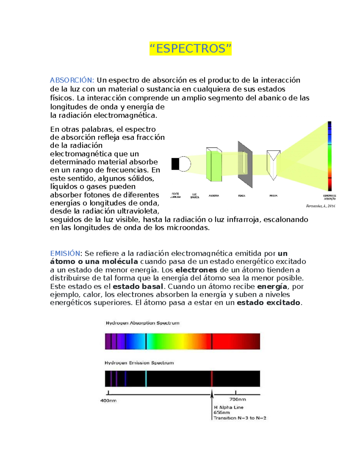 Espectros. 1cv34-Miguel-Ramos - “ESPECTROS” ABSORCIÓN: Un espectro de ...