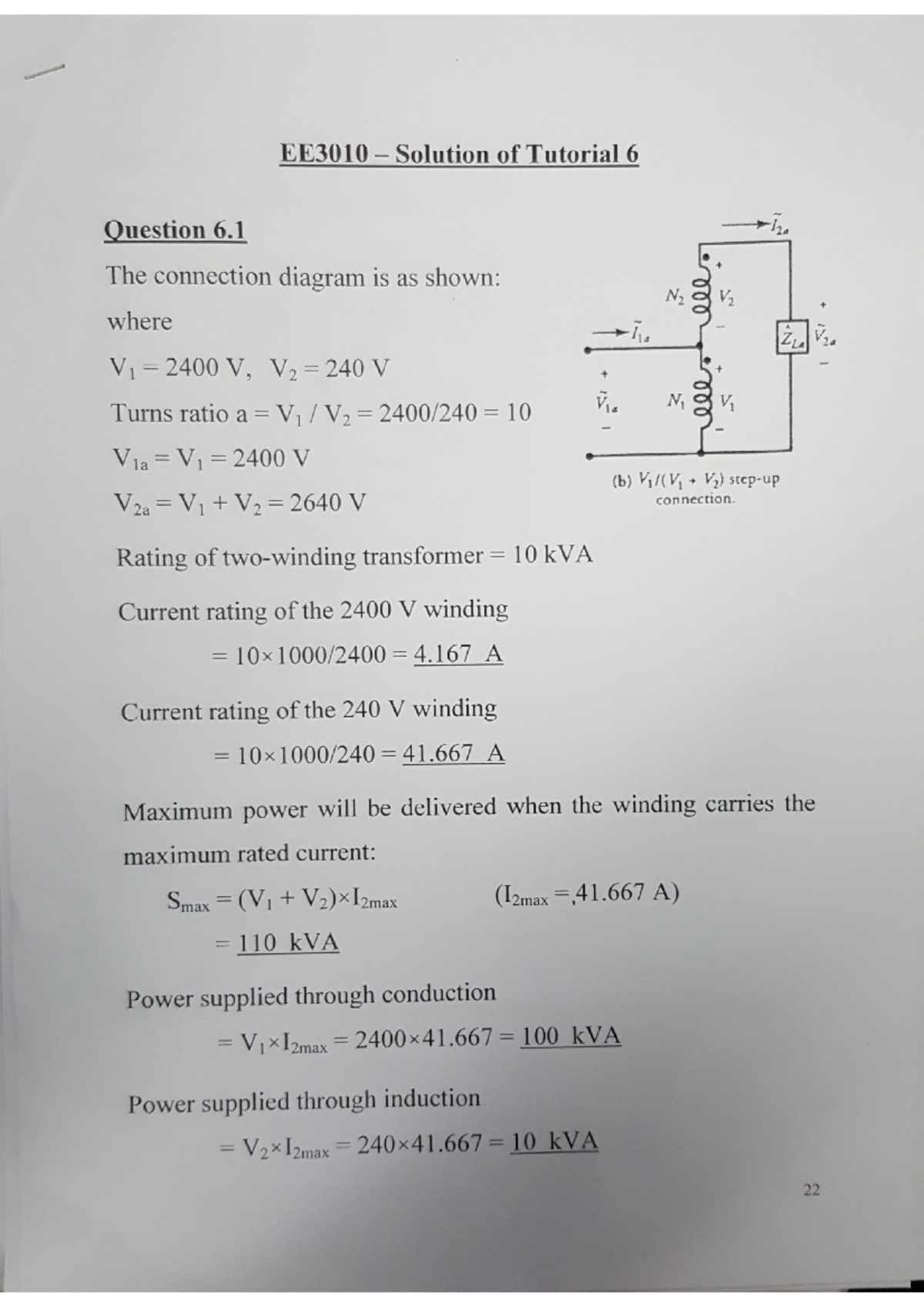 Tutorial 6 solution - EE2001 - NTU - Studocu