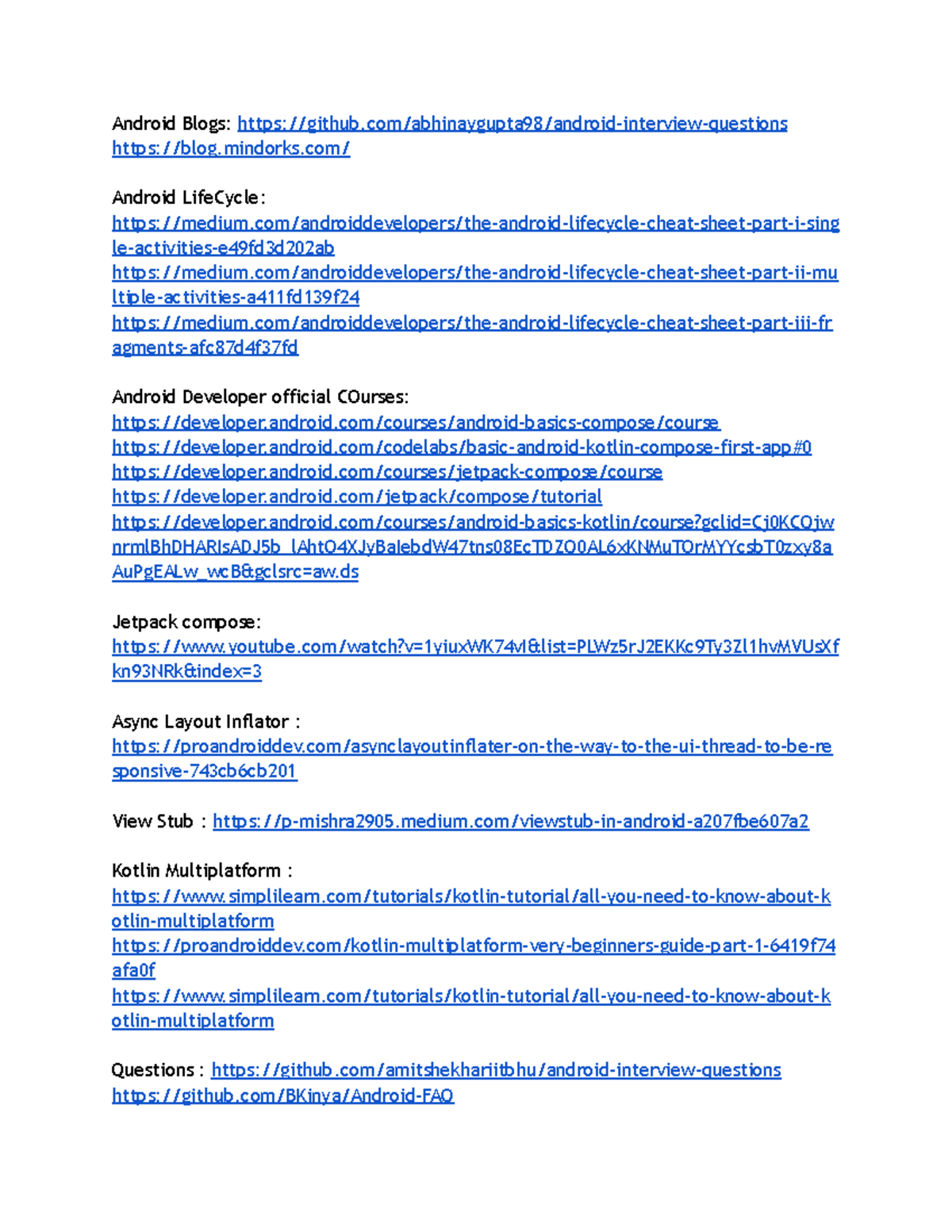 Android Interview Questions to Revise - Android Blogs: - Studocu Android Interview Questions to Revise - Android Blogs: - Studocu