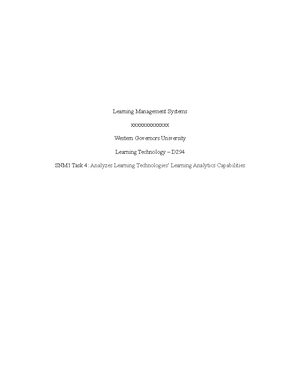 294 Task 3 - Task 3 - SMN1 Task 3: Analyzes Issues in Learning ...