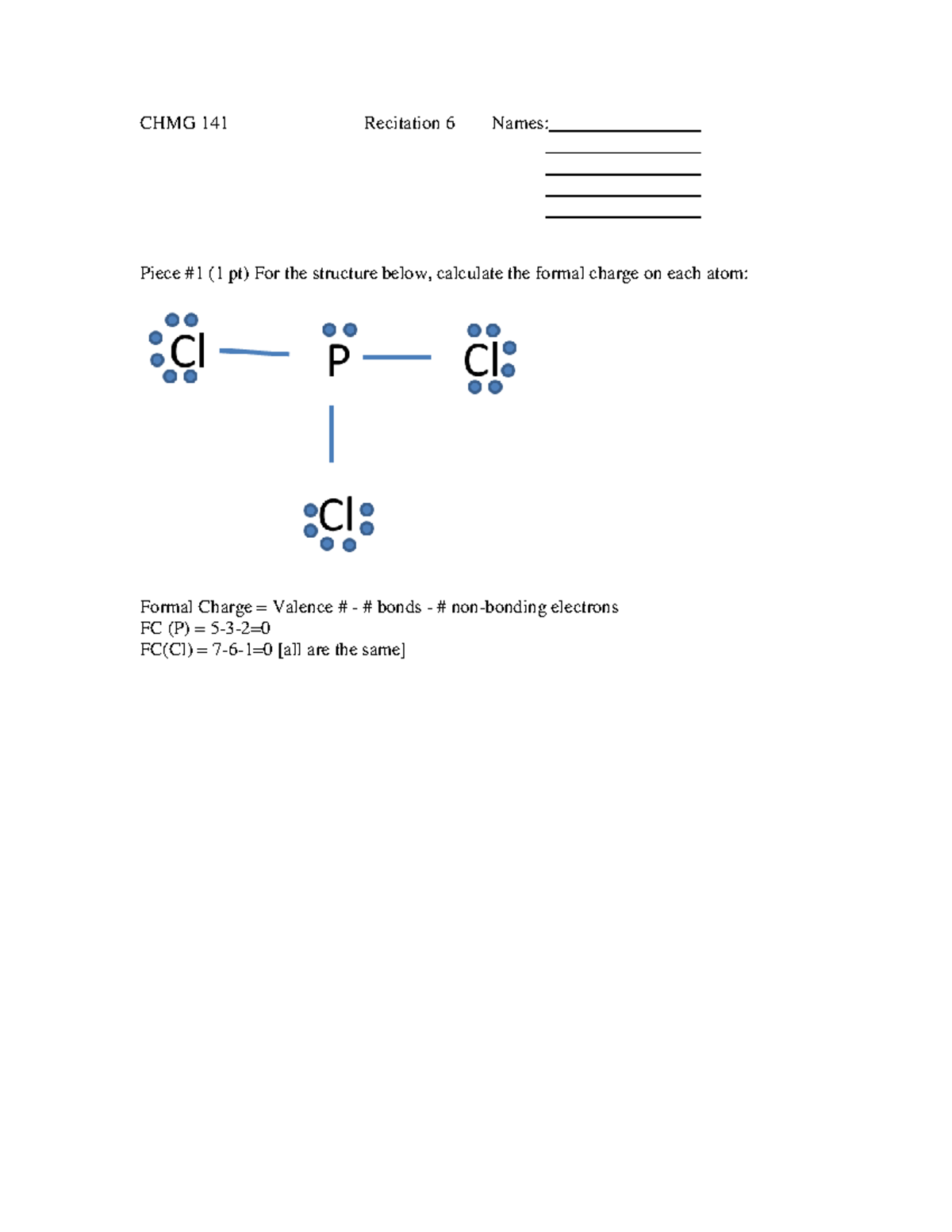 141 Recitation 6 Lewis Structures and resonance 2014 solutions - CHMG ...