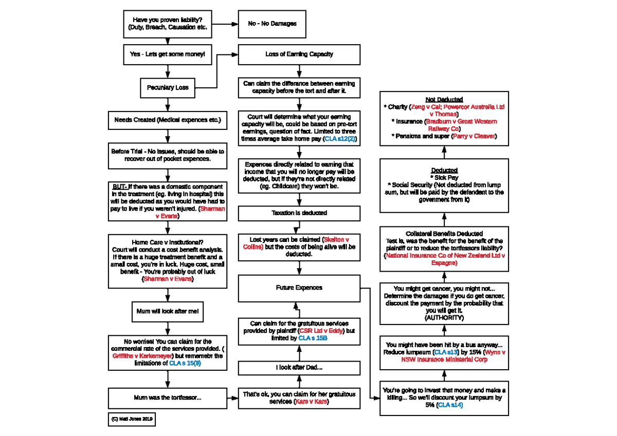 Damages Flow Chart - Have you proven liability? (Duty, Breach ...