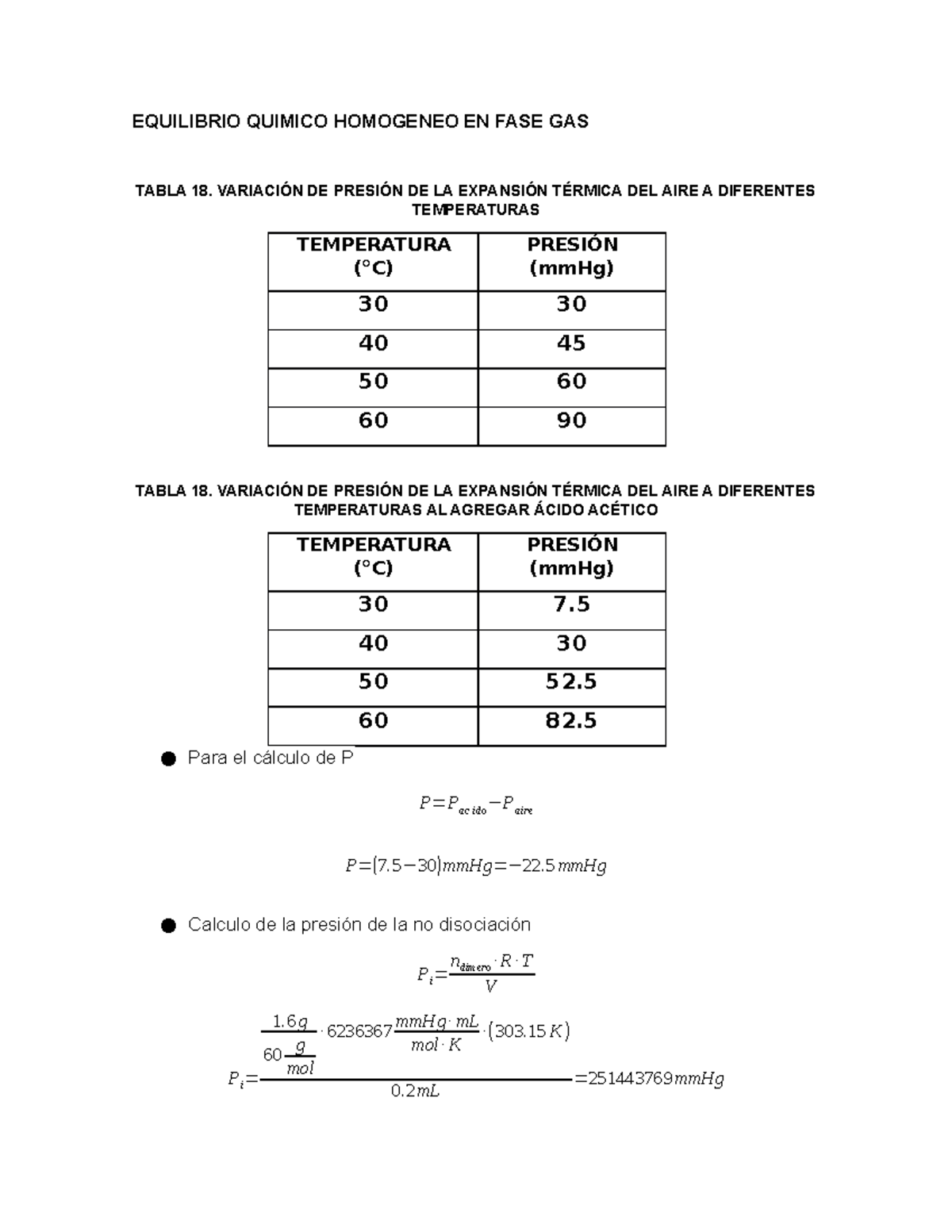 Equilibrio Quimico Homogeneo EN FASE GAS - EQUILIBRIO QUIMICO HOMOGENEO ...