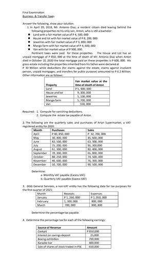 Personal Finance Midterm Exam Part 2 - PERSONAL FINANCE Midterm Exam ...