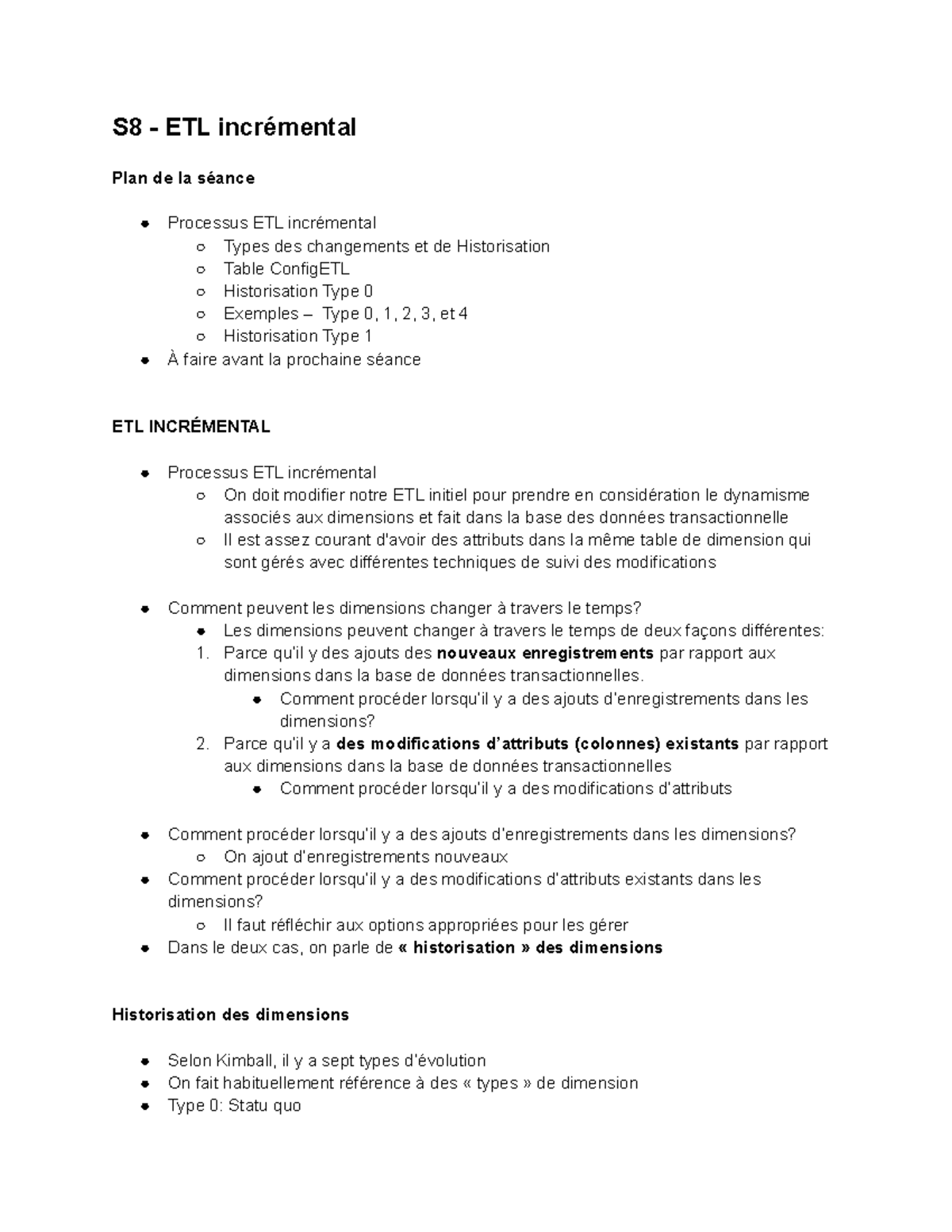 S8 - ETL incrémental - Notes de cours sur le ETL incrémental - S8 - ETL ...