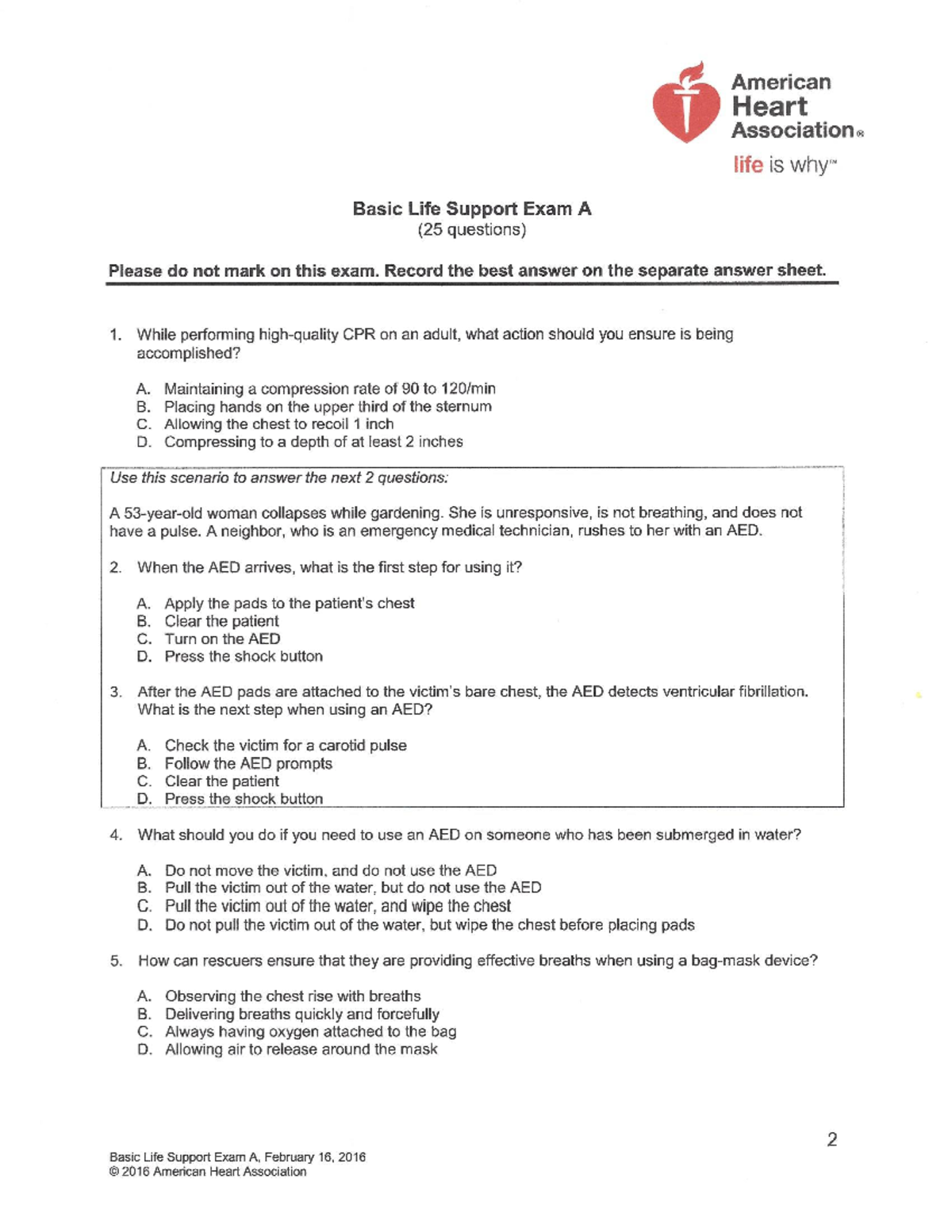 BLS-Exam - Notes - Studocu