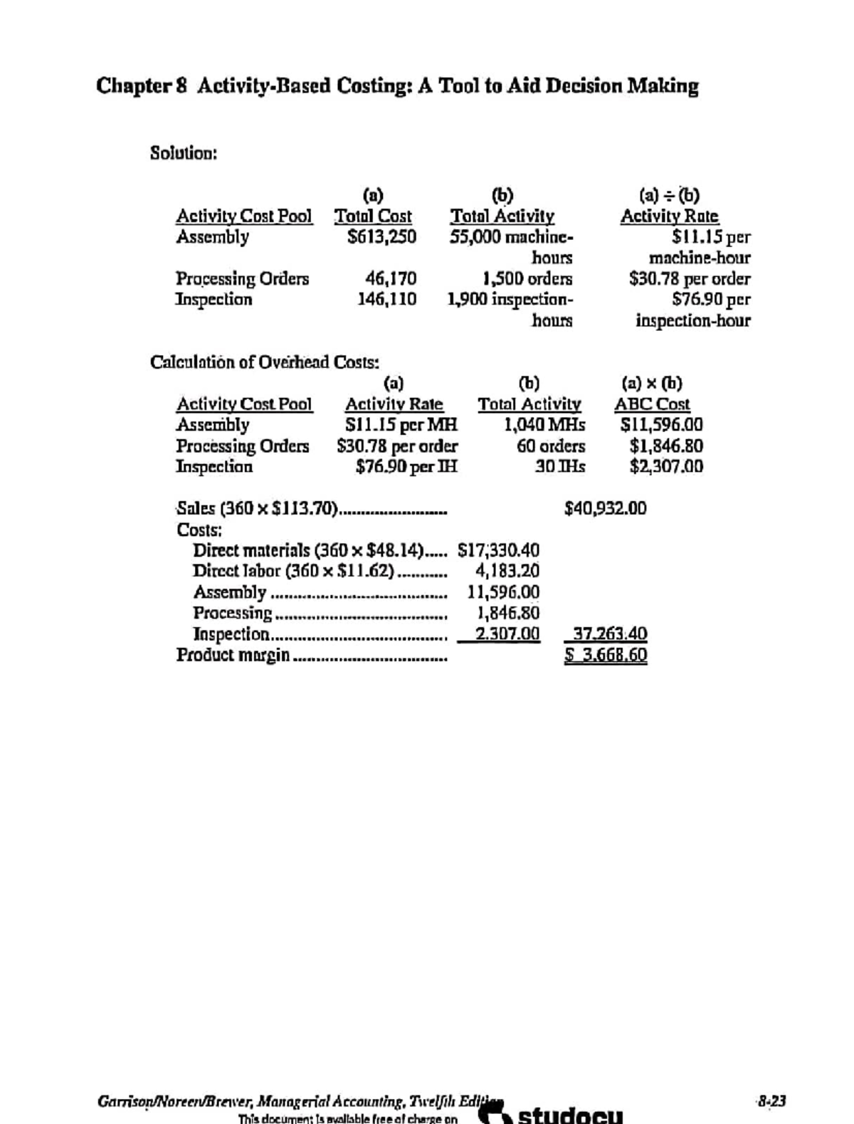 ACC773 24 - Hxhx - Chapter 8 Costing: A Tool to Aid Decision Making ...