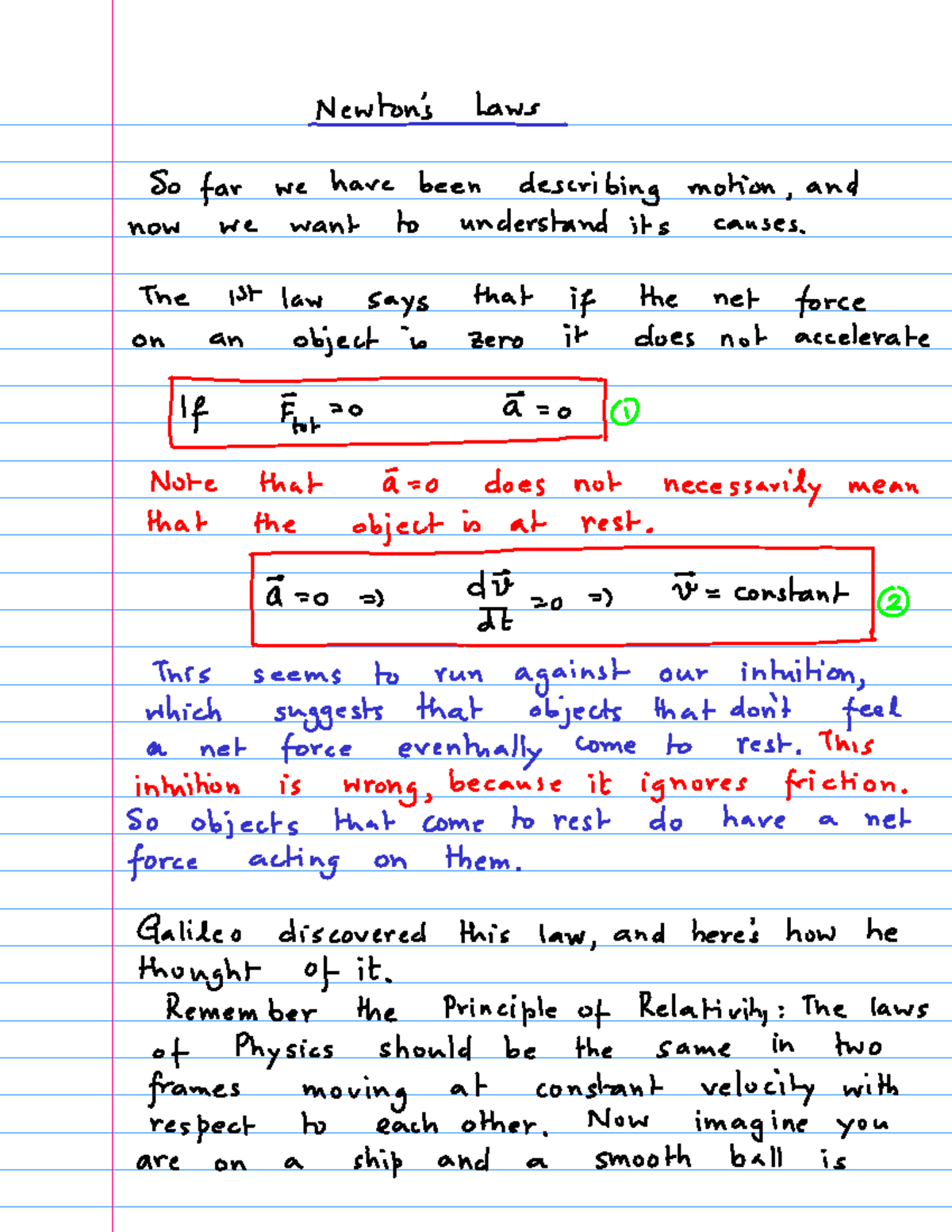 Newtons-Laws - Lecture notes 4 - PHY231 - Studocu