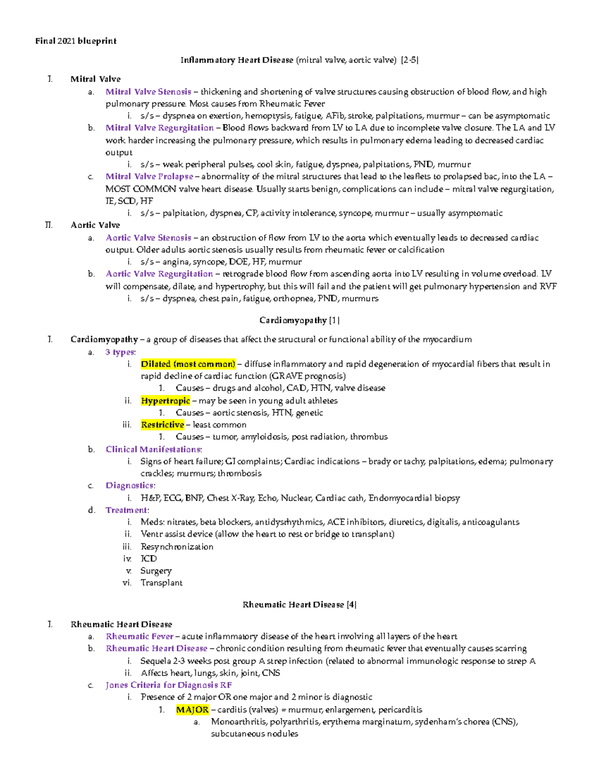 Final 2021 blueprint - Final 2021 blueprint Inflammatory Heart Disease ...