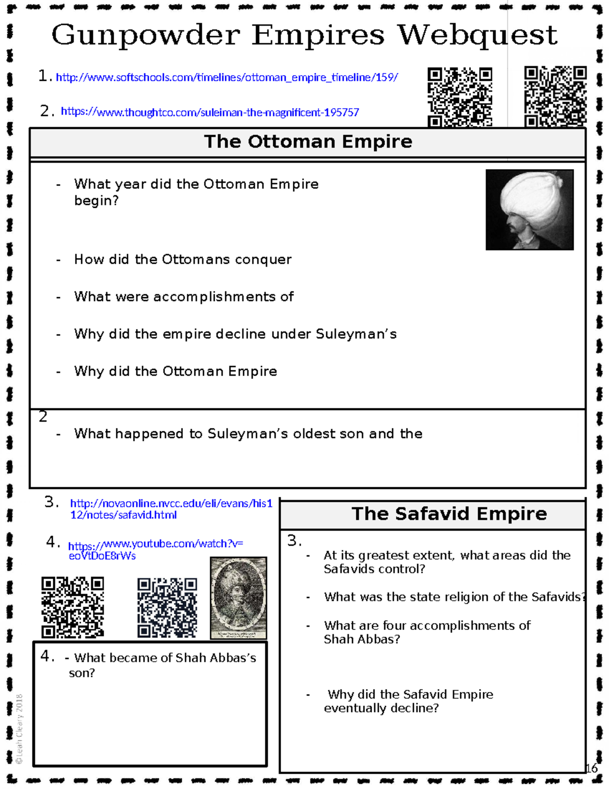 Gunpowder Empires Webquest - TURN IN - Gunpowder Empires Webquest 1 ...