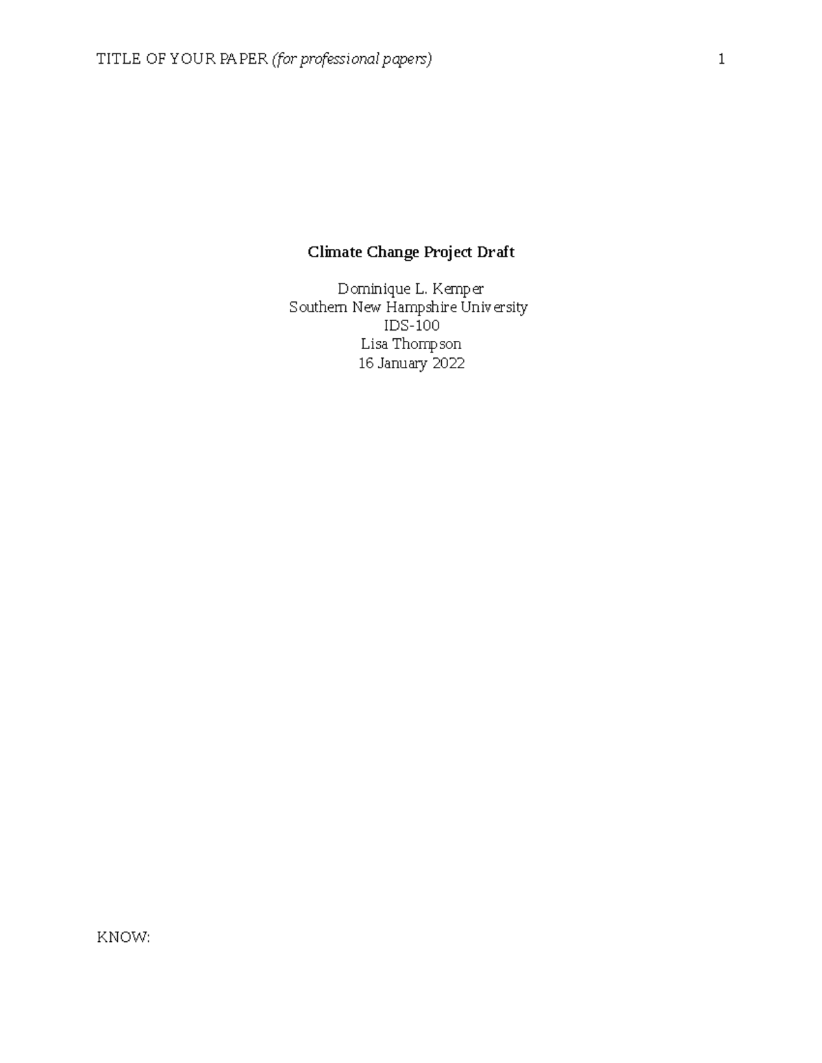 5-2 Project Draft- Researching your Topic - Climate Change Project ...