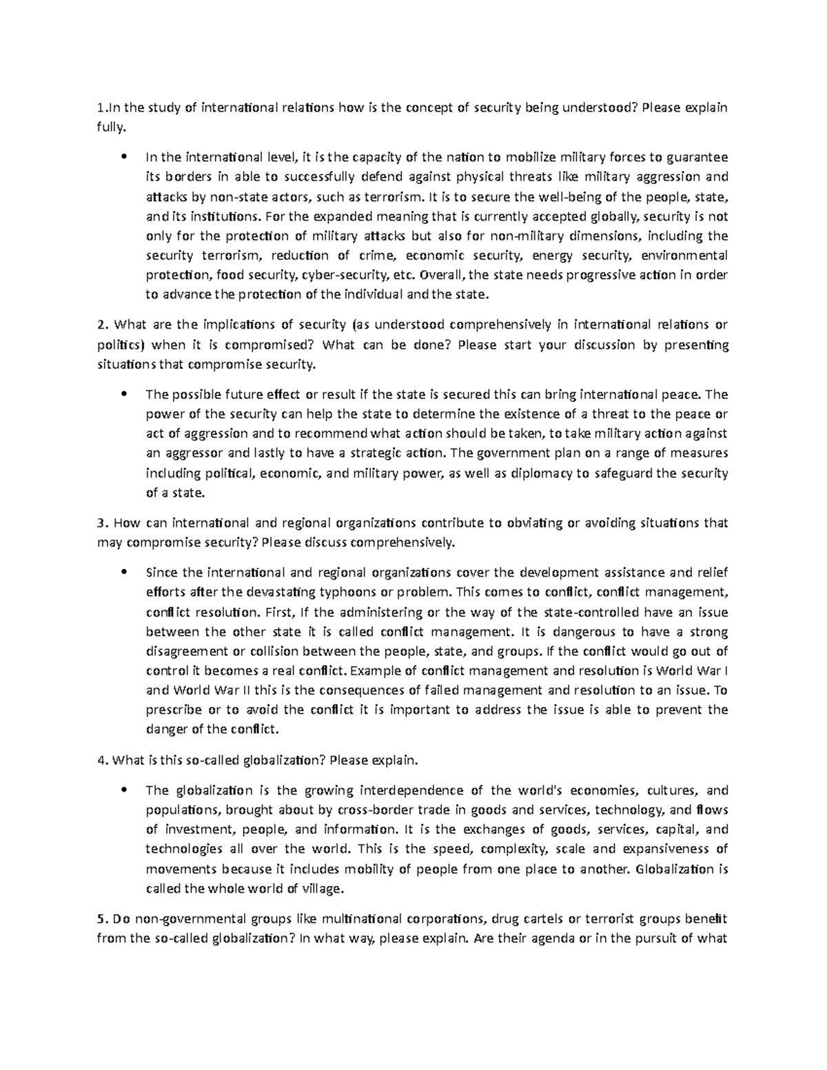 International Relation Summary - AB Foreign Service - Studocu