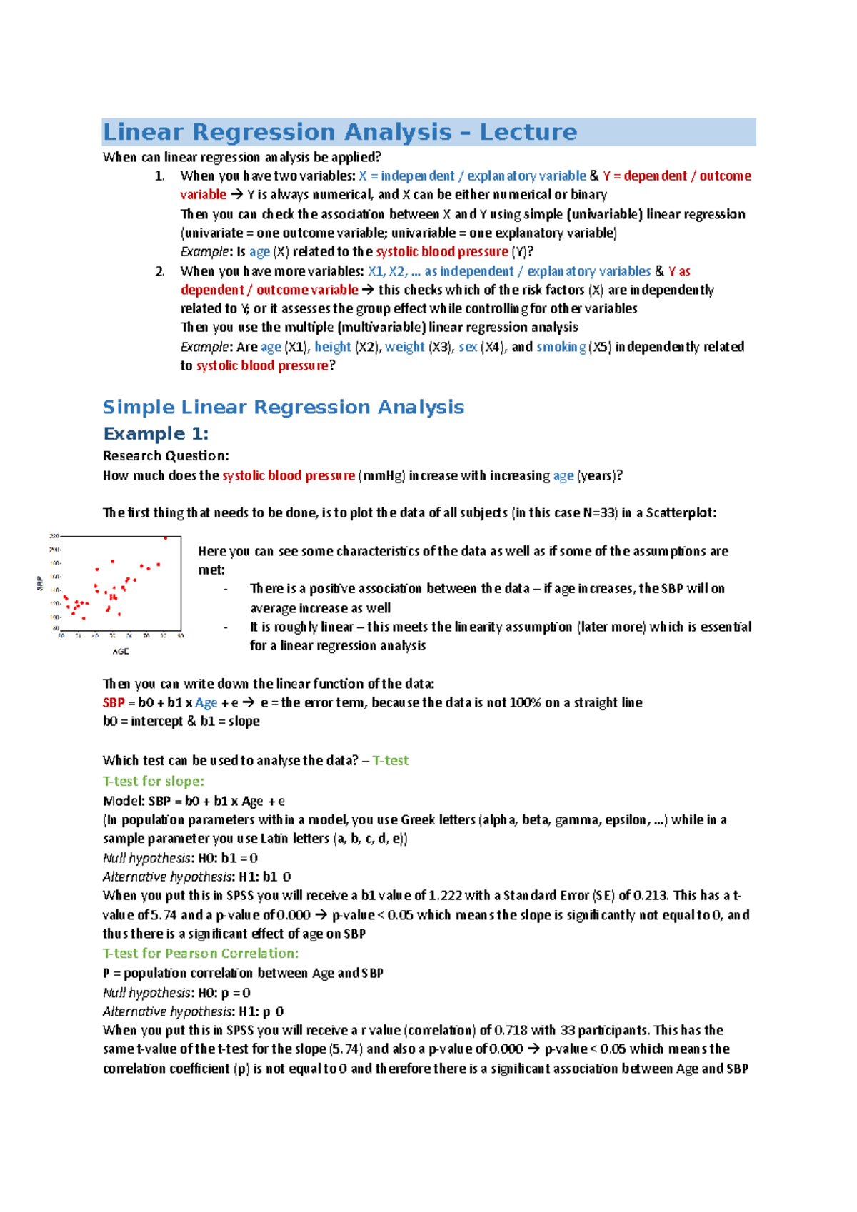 Linear Regression Analysis 2 - When you have two variables: X ...