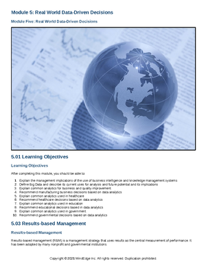 Module 3 Quantitative Decision Tools - Module 3: Quantitative Decision Tools Module Three: - Studocu