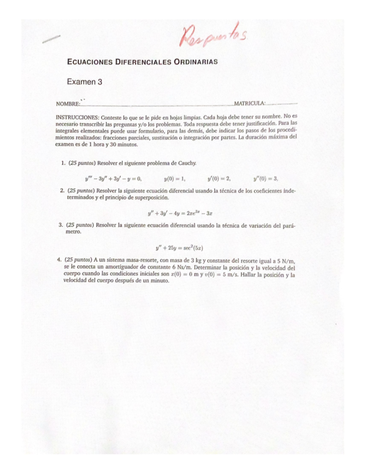 Ecuaciones- Diferenciales- Ordinarias - Matemáticas I - Studocu