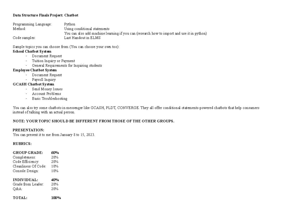 Data Structure Finals Project - They all offer conditional-statements ...