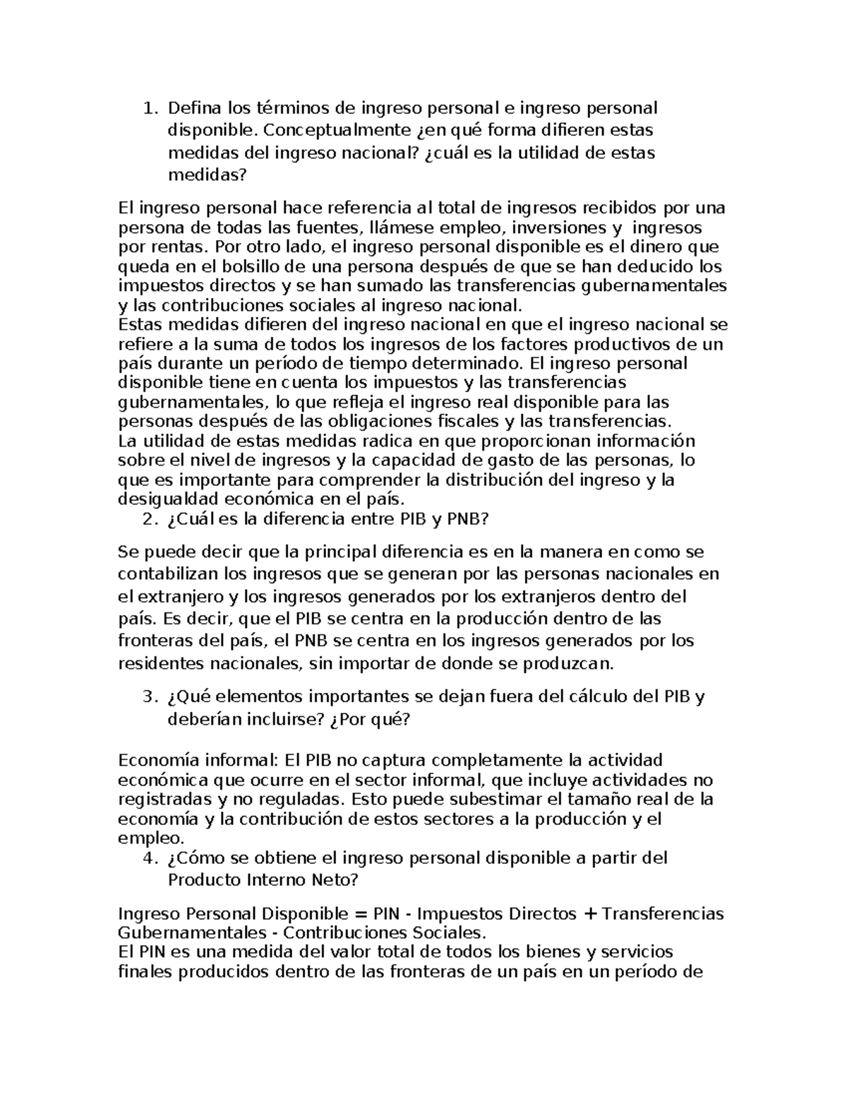 Documento - 1. Defina los términos de ingreso personal e ingreso ...
