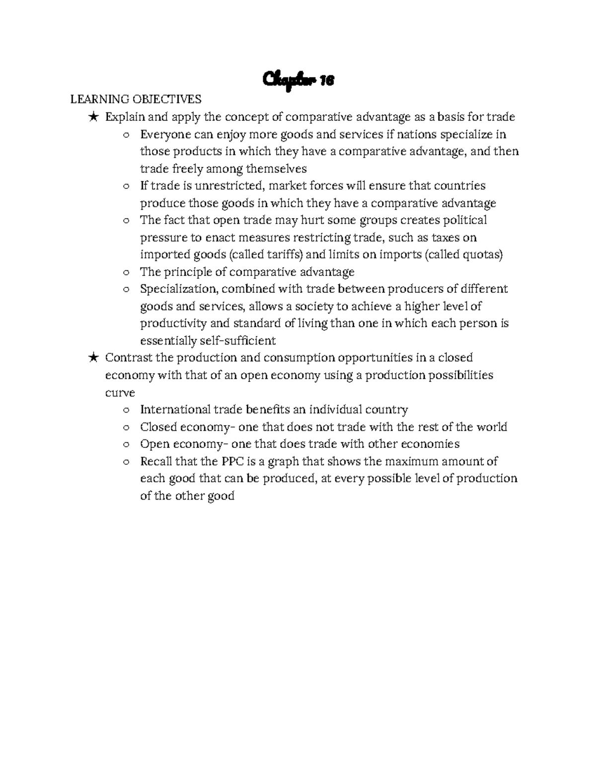 Chapters 16 and 17 Notes - Chapte 16 LEARNING OBJECTIVES ★ Explain and ...