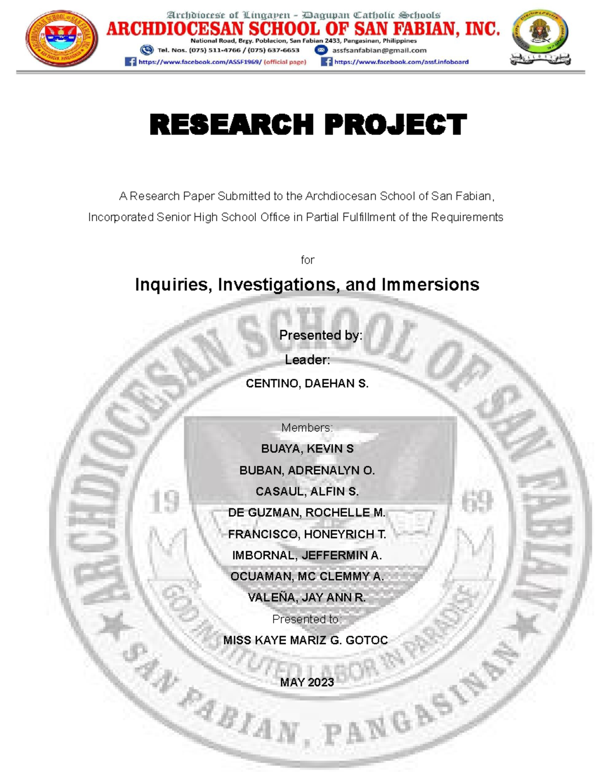 GAS 2 Group 2 Protoype - bove - RESEARCH PROJECT A Research Paper ...