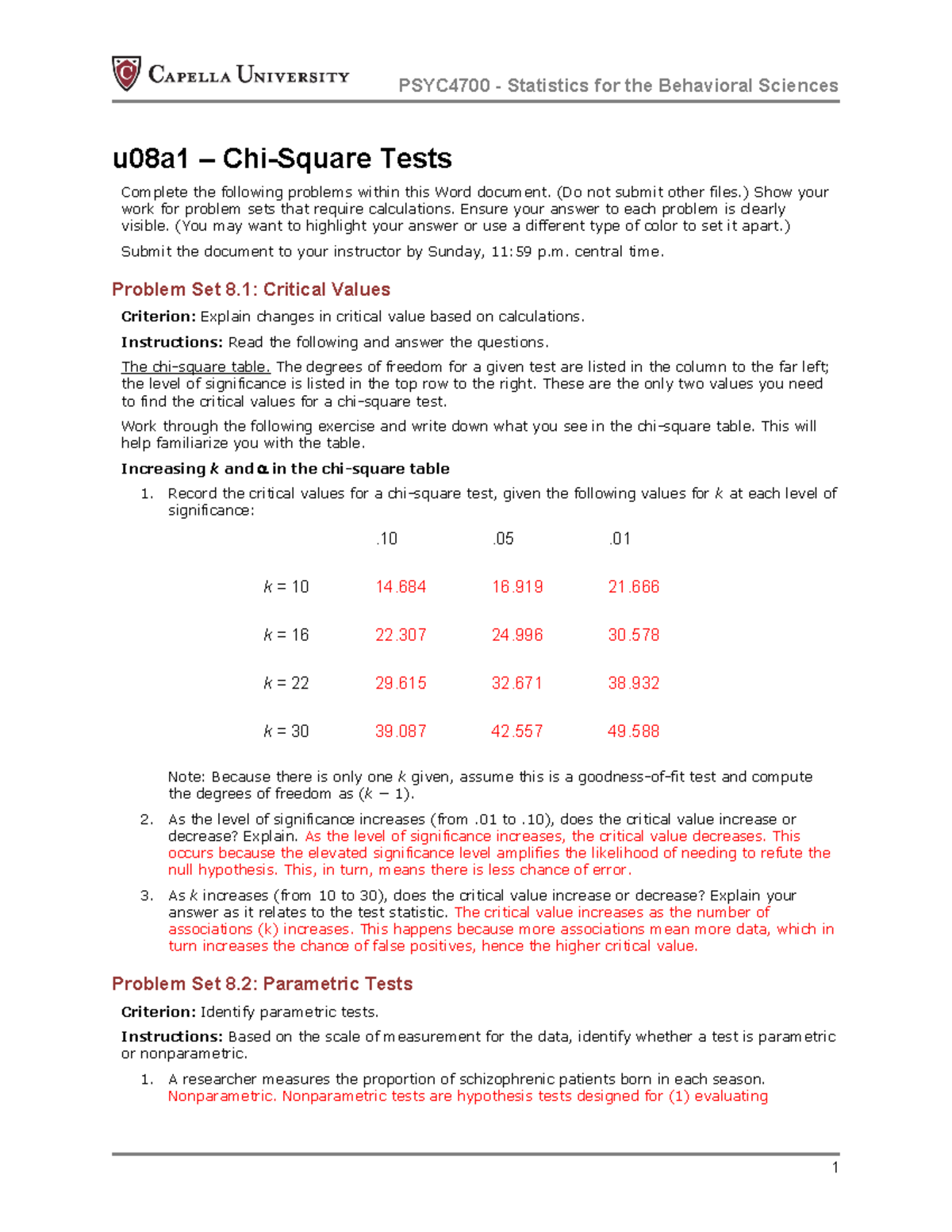 Cf u08a1 chi square - Week 8 Assignment 1 (For study purposes only ...