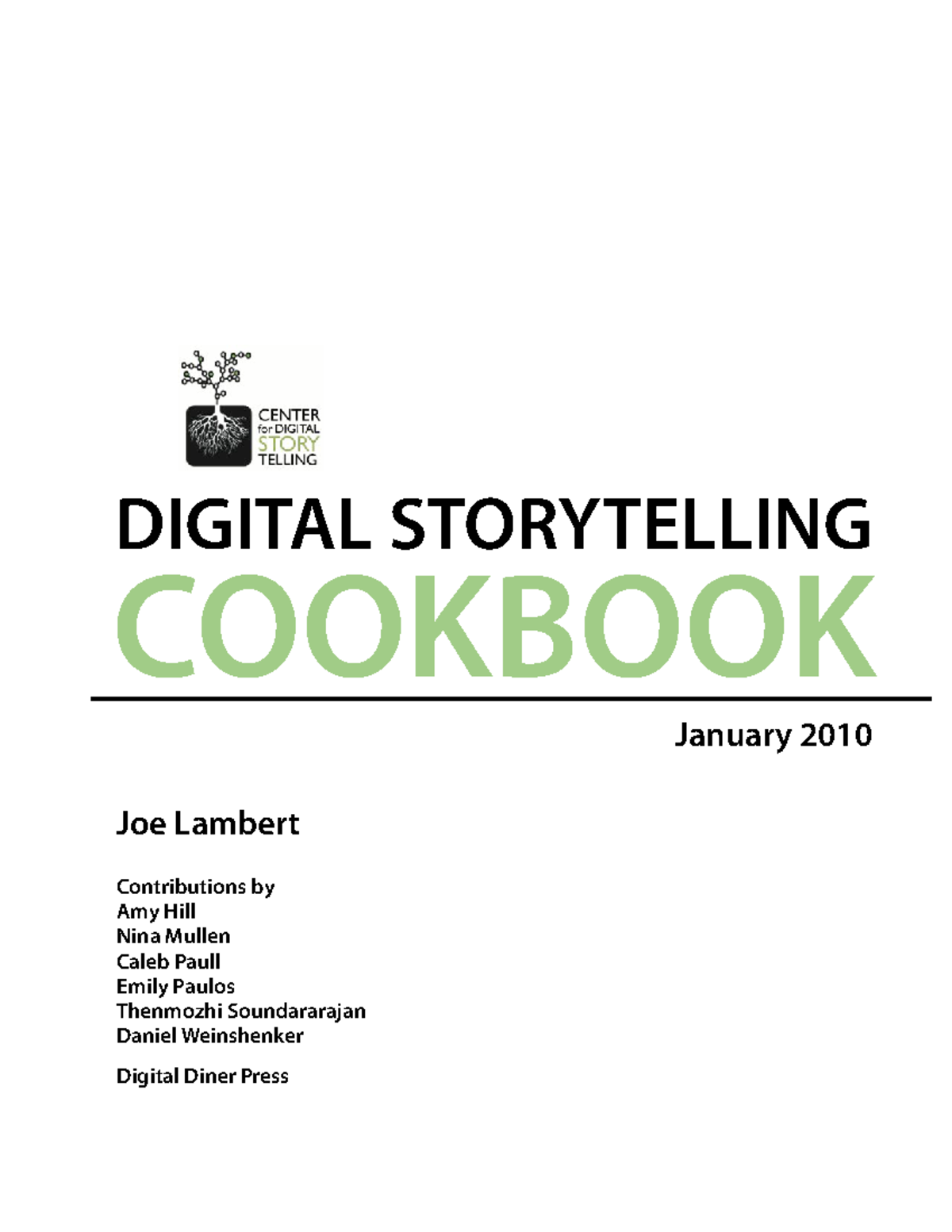 Cookbook - January 2010 Joe Lambert Contributions by Amy Hill Nina ...