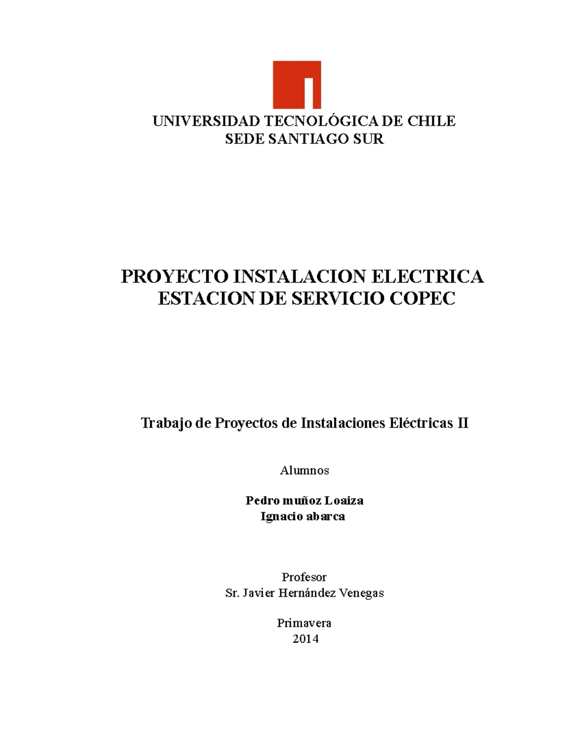 270819784 Proyecto Instalacion Electrica Estacion DE Servicio Copec ...