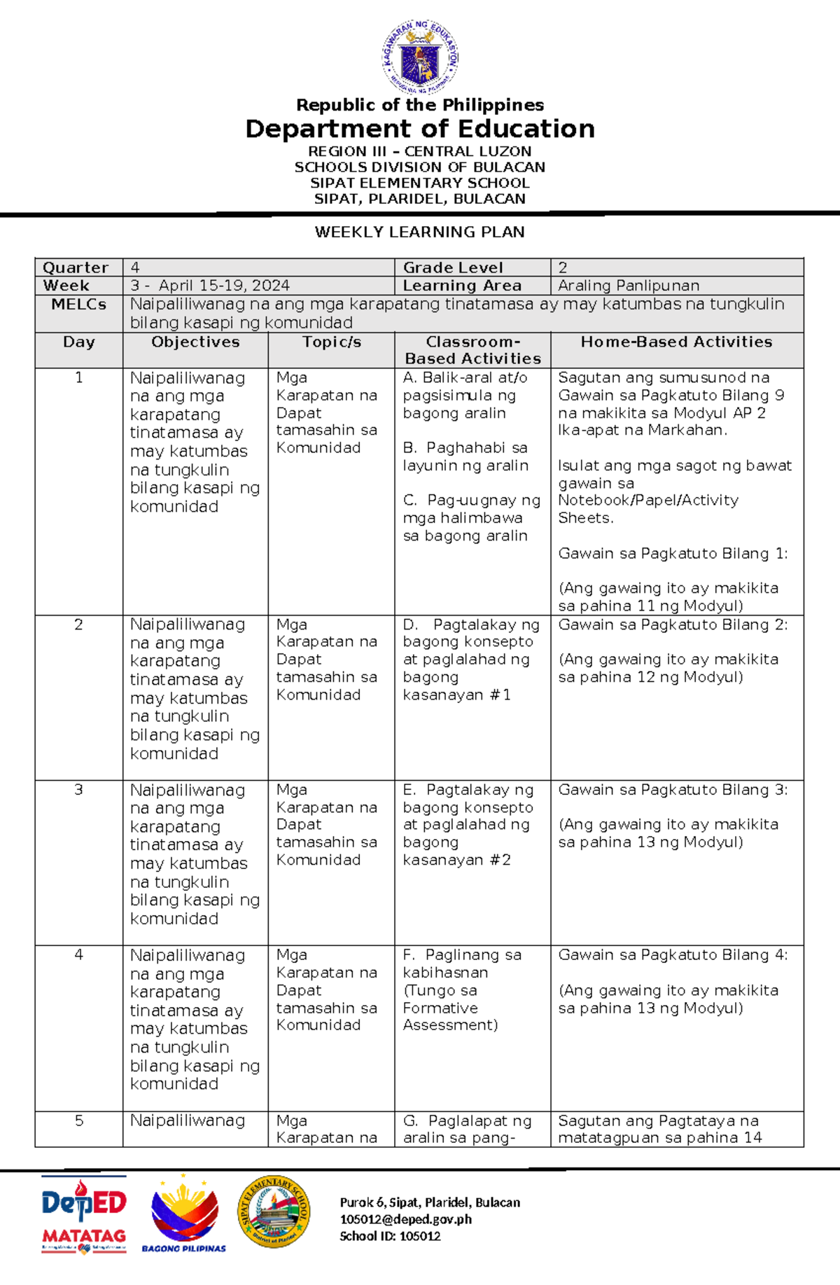 WLP April 15 192024 - wlp - Purok 6, Sipat, Plaridel, Bulacan 105012 ...