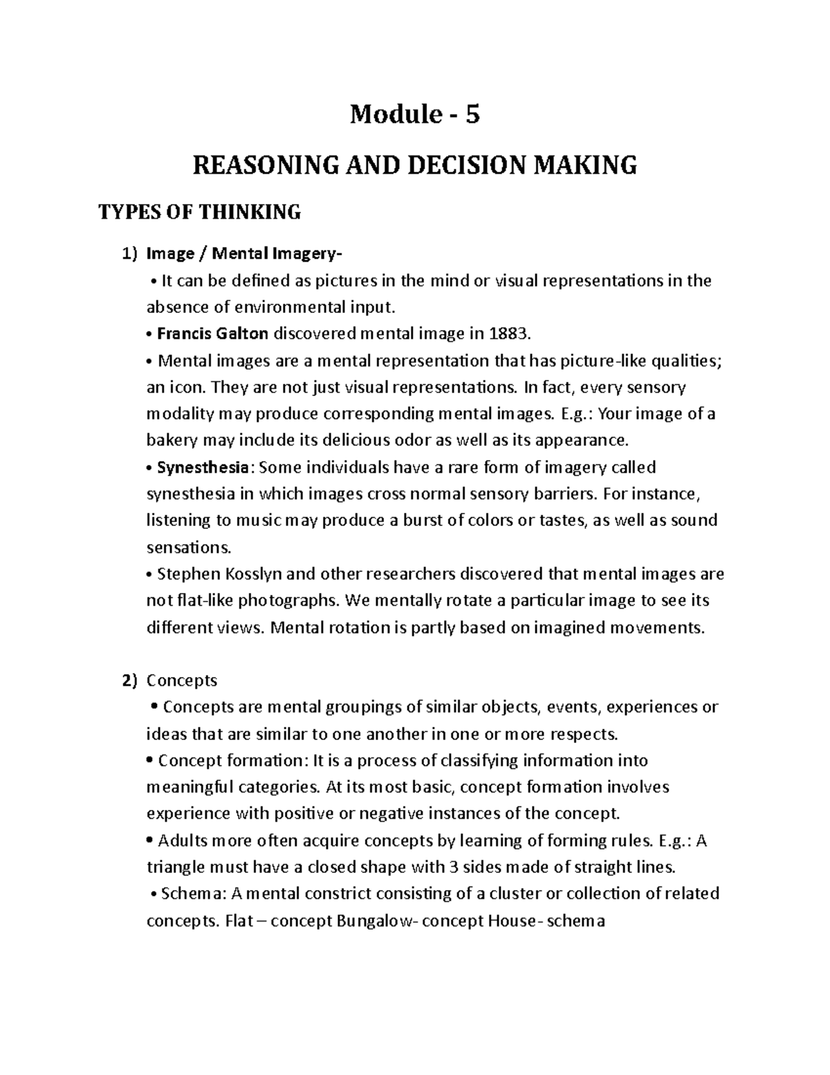 Reasoning and decision making - Module - 5 REASONING AND DECISION ...