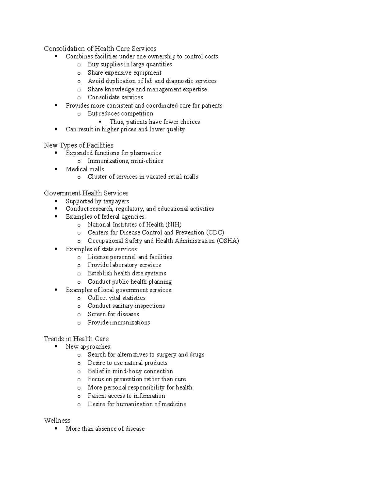 Current Health Care Systems and Trends (Chapter 2 - Part 2 ...