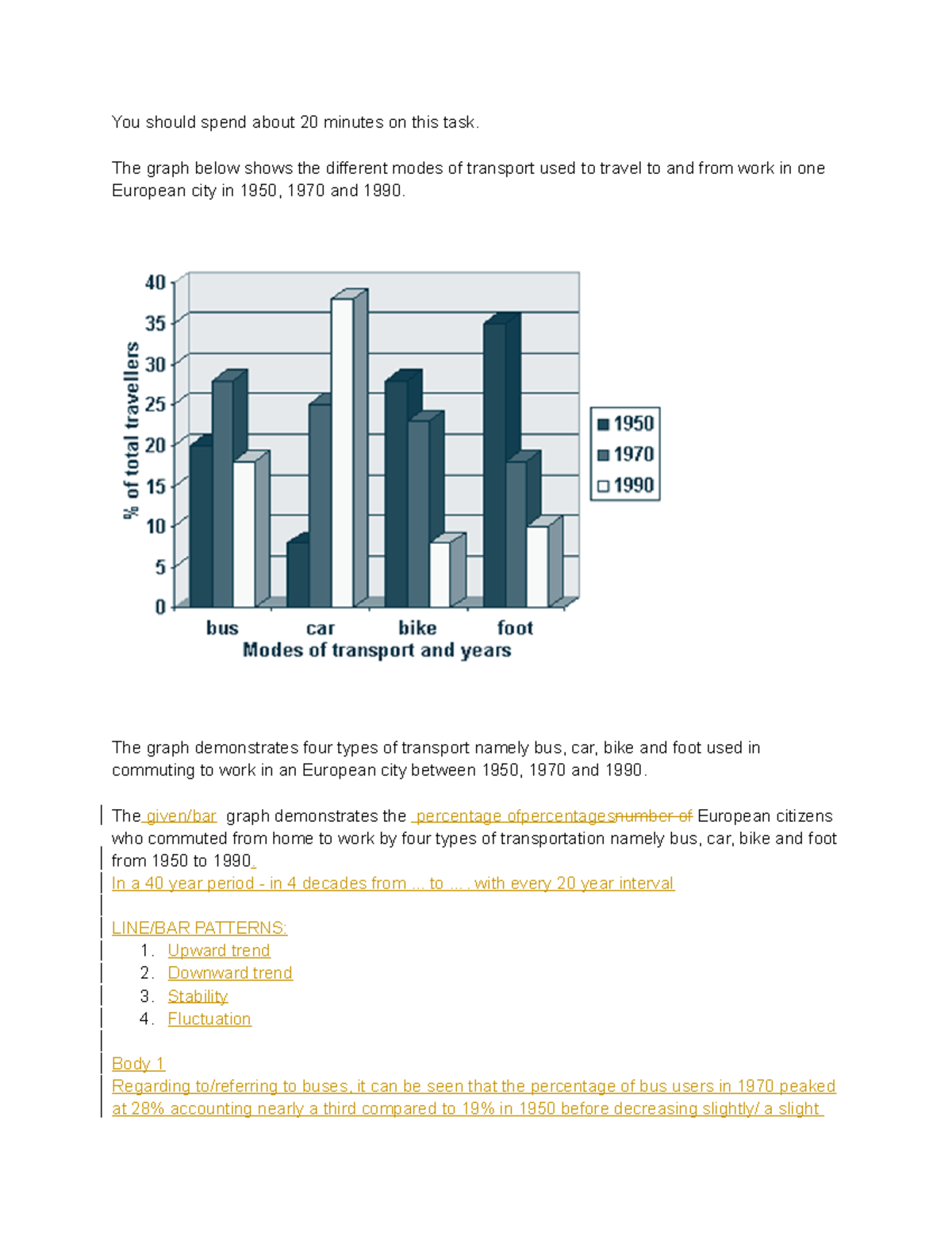Writing 1 - Ielts essay - You should spend about 20 minutes on this ...