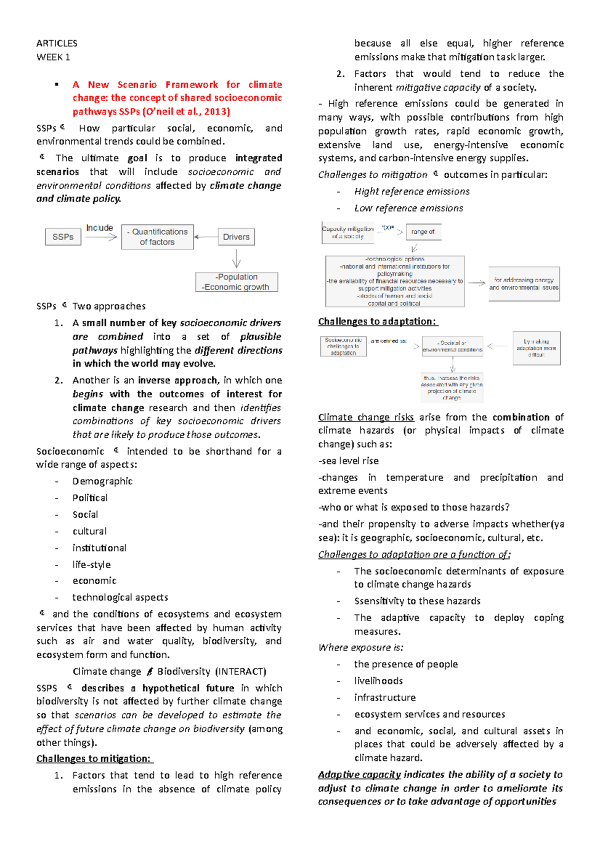 Articles - ARTICLES WEEK 1 A New Scenario Framework for climate change ...
