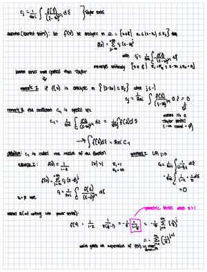 Differentiating complex functions - theorem Cauchy Riemann flat aley tivinyl is analyticin - Studocu