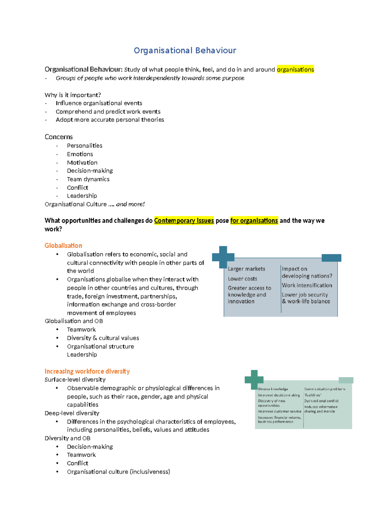 Organisational Behaviour - Organisational Behaviour Organisational ...