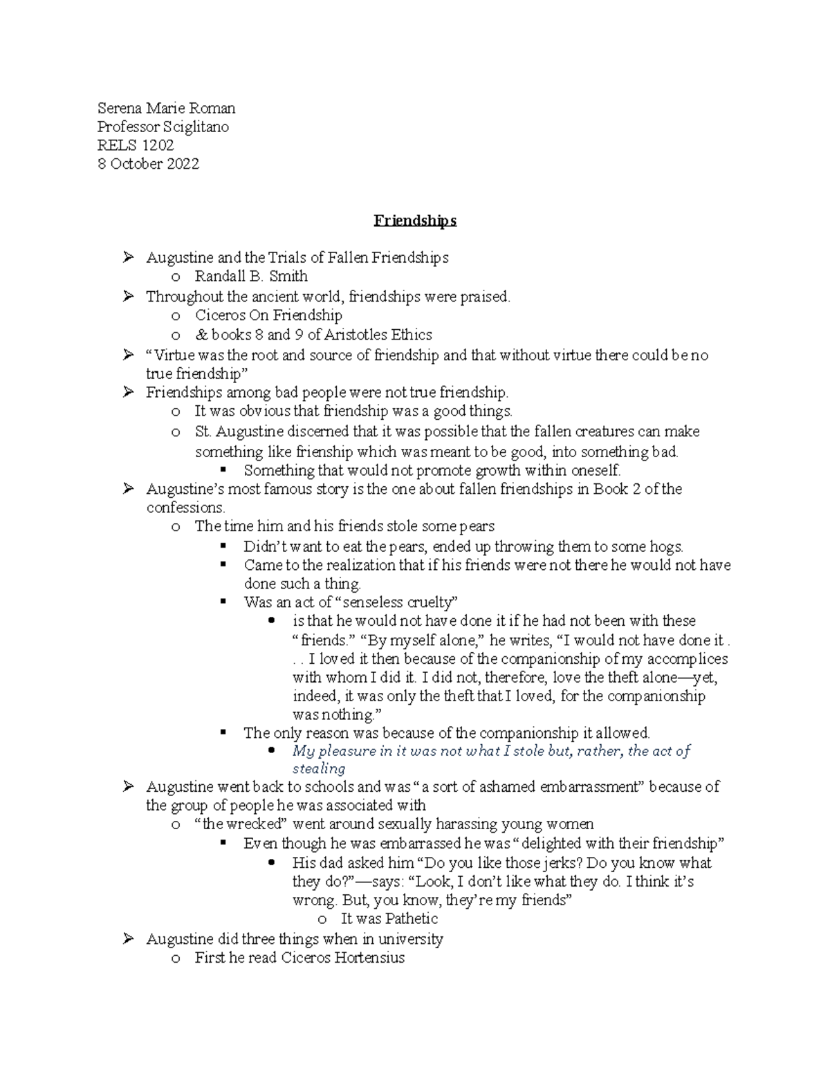 Popular Response Paper #2 S - Serena Marie Roman Professor Sciglitano ...