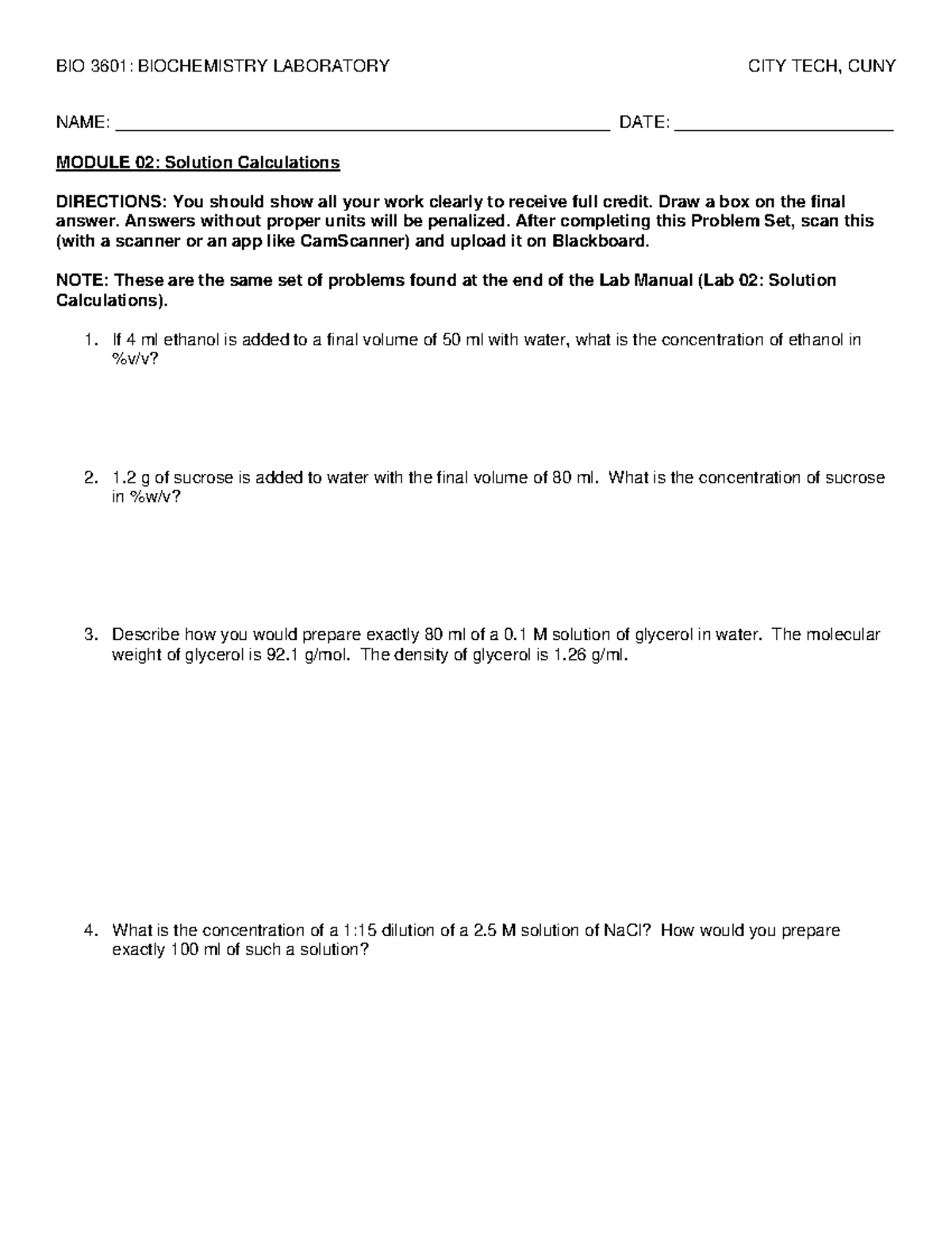 MD 02 - Solution Calculations - 2 - NAME